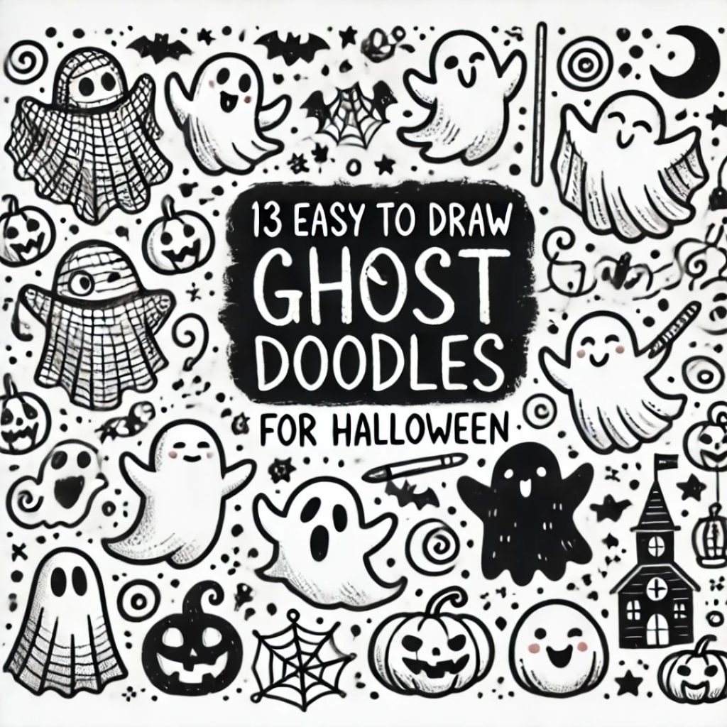 13 Easy-to-Draw Ghost Doodles for Halloween! 🎃👻 - Easy Doodles