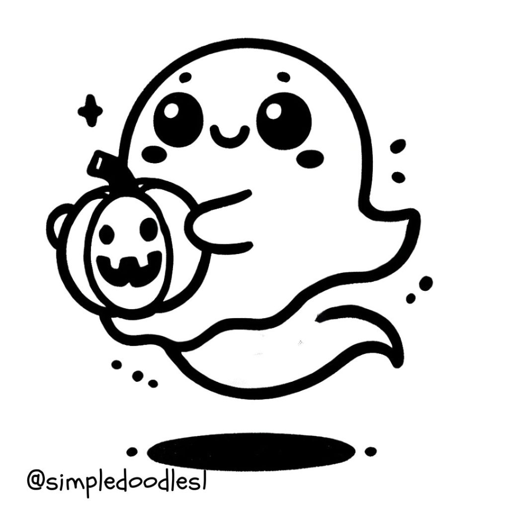 13 Easy-to-Draw Ghost Doodles for Halloween! 🎃👻 - Easy Doodles