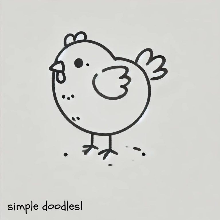 12+ Easy Chicken Doodles to Add a Feathered Touch 🪶 to Your Sketchbook ...