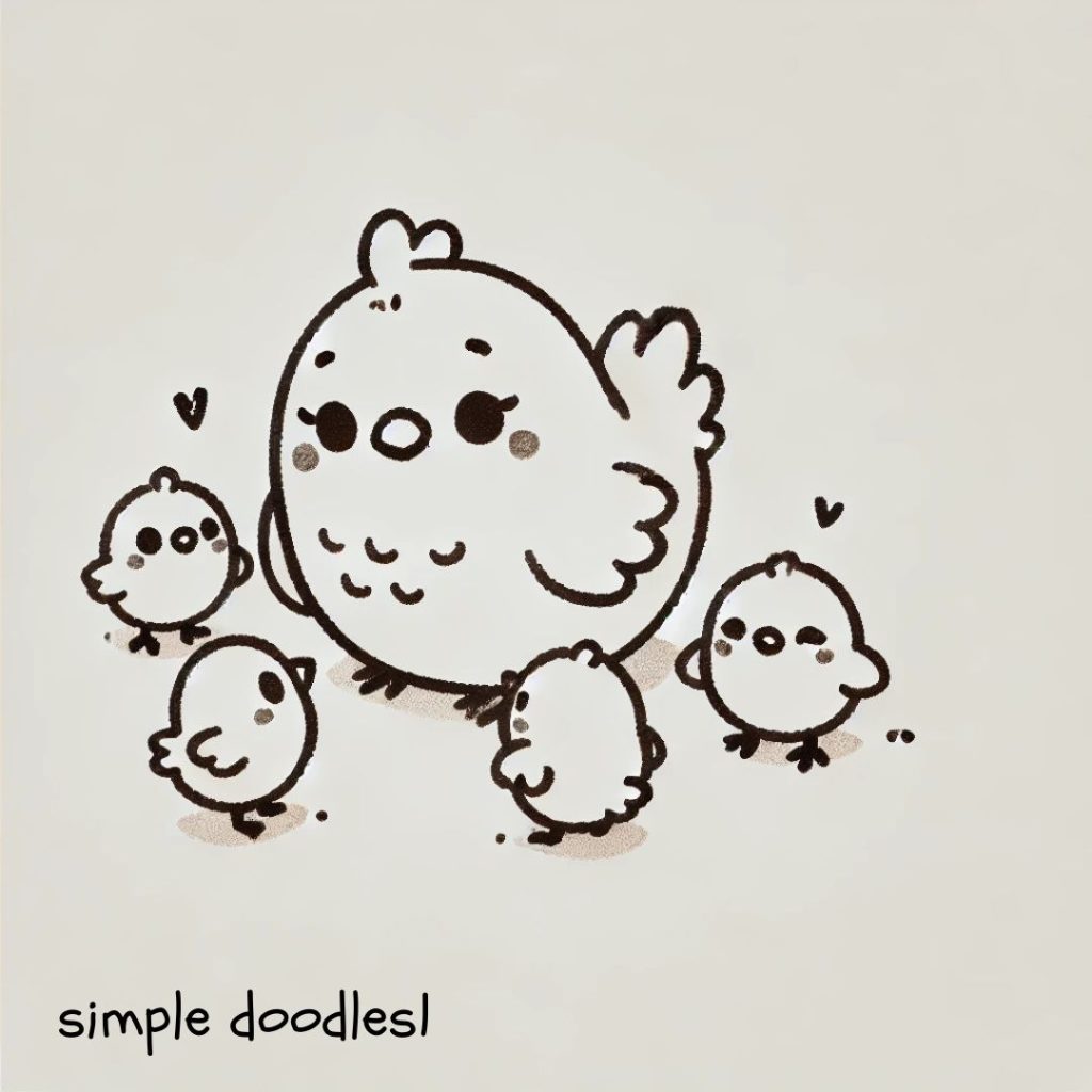12+ Easy Chicken Doodles to Add a Feathered Touch 🪶 to Your Sketchbook ...