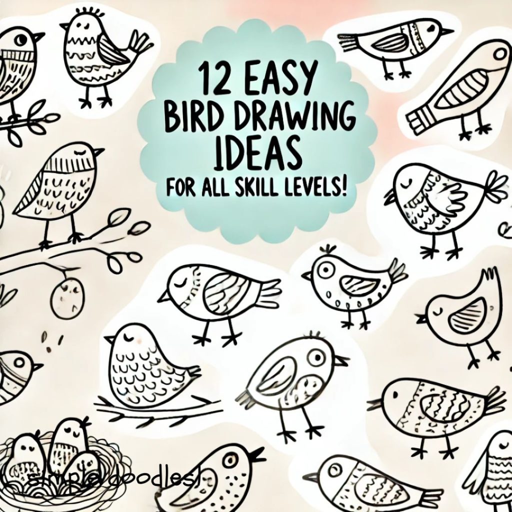 12 Easy Bird Drawing Ideas for All Skill Levels - Easy Doodles