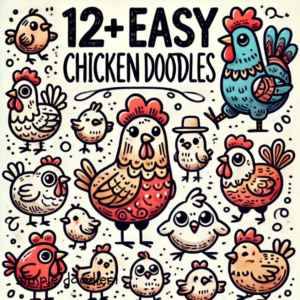 12+ Easy Chicken Doodles to Add a Feathered Touch 🪶 to Your Sketchbook ...