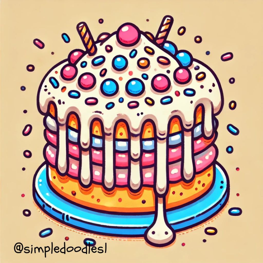 10+ Easy Cake Doodles: Sweet and Simple Drawing Ideas! - Easy Doodles