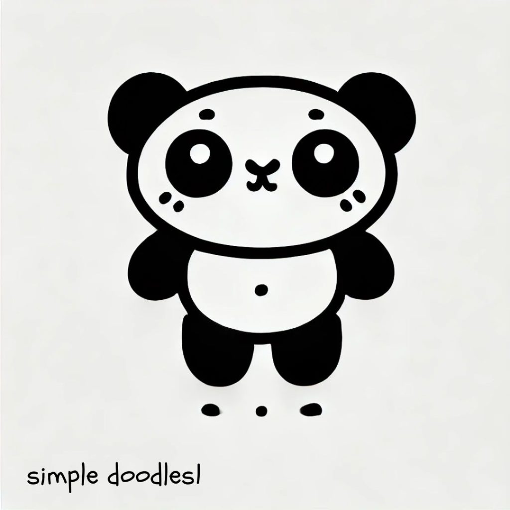 12 Simple Panda Doodles 🐼 : Easy and Adorable Drawings for Beginners ...