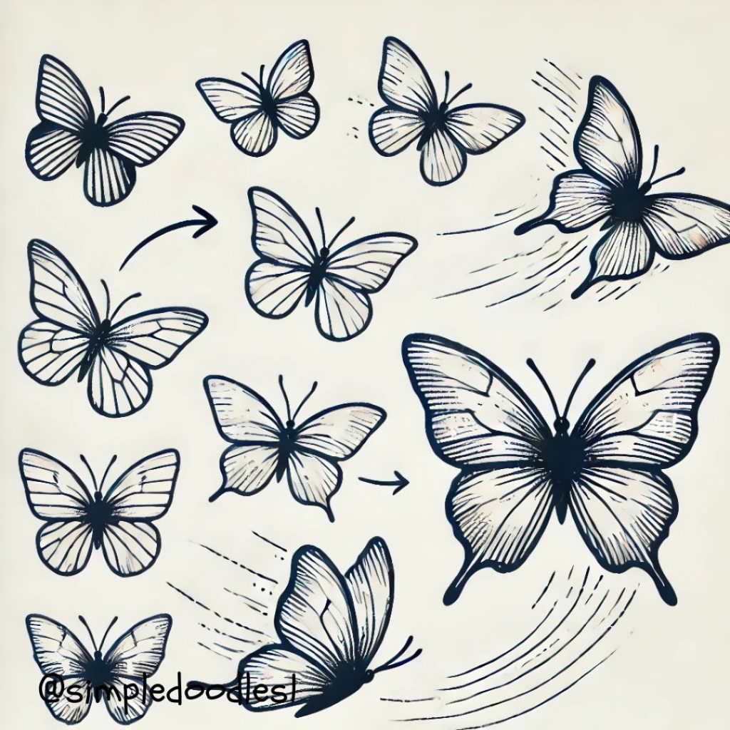 🦋 12+ Easy and Beautiful Butterfly Doodles to Try Today! 🎨 - Easy Doodles
