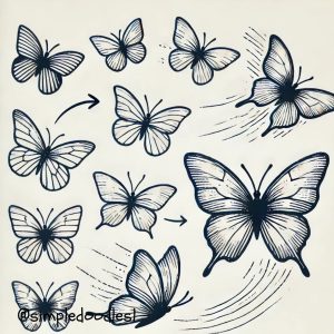 🦋 12+ Easy and Beautiful Butterfly Doodles to Try Today! 🎨 - Easy Doodles