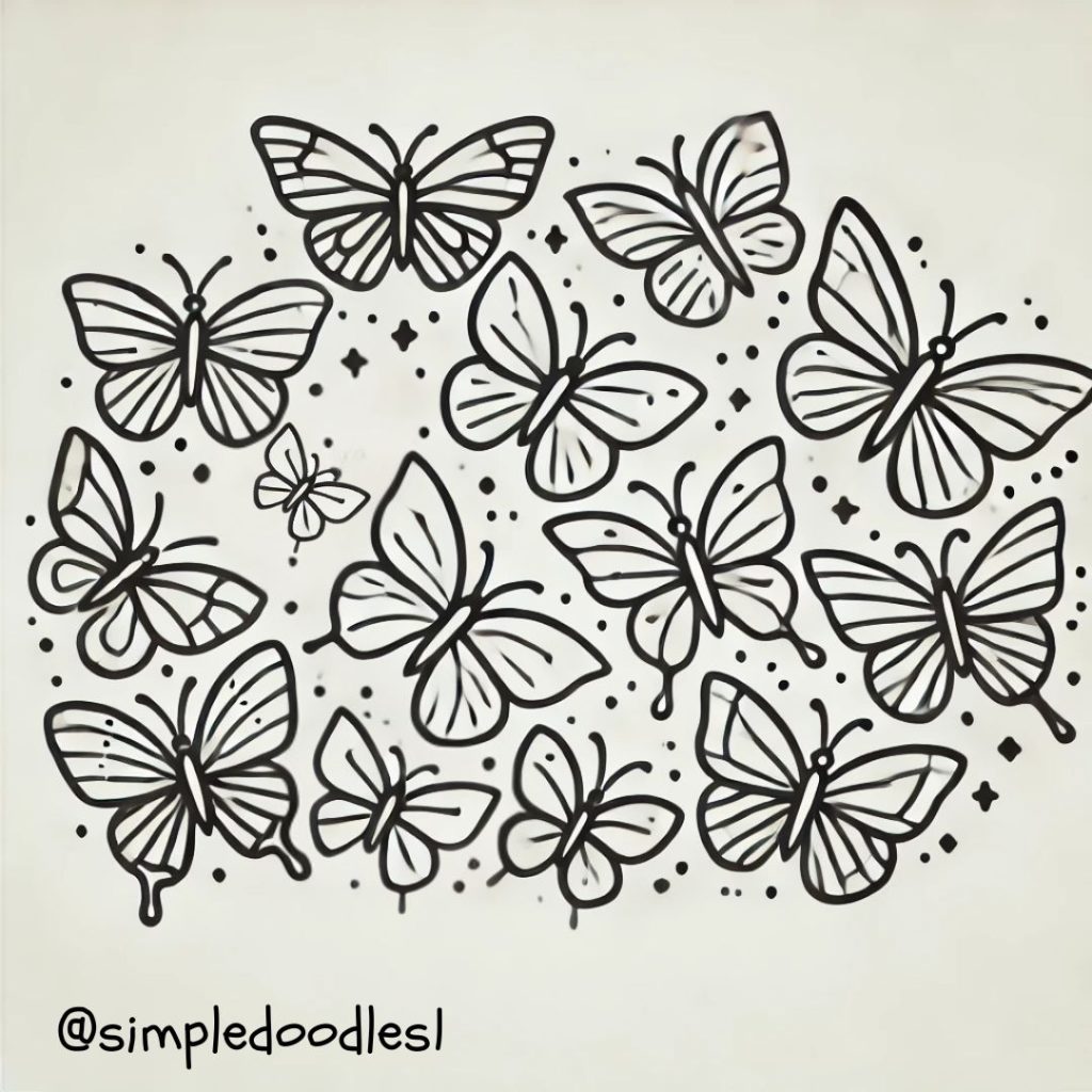 🦋 12+ Easy and Beautiful Butterfly Doodles to Try Today! 🎨 - Easy Doodles