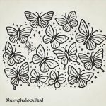 🦋 12+ Easy and Beautiful Butterfly Doodles to Try Today! 🎨 - Easy Doodles